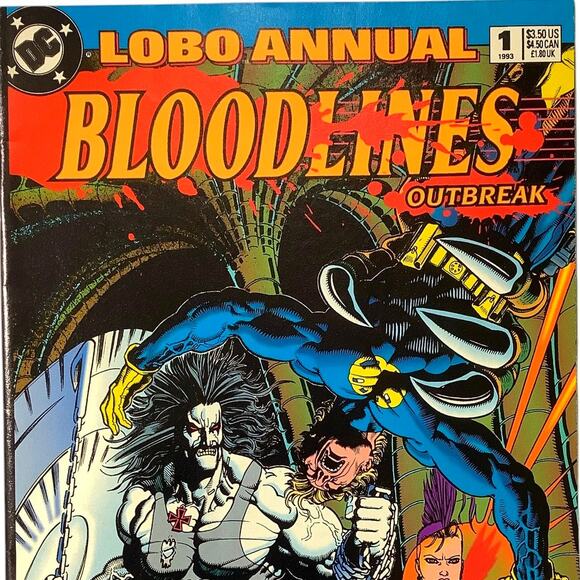 DC Comics | Toys | Dc Comics Lobo Annual Bloodlines Outbreak May 1993 ...